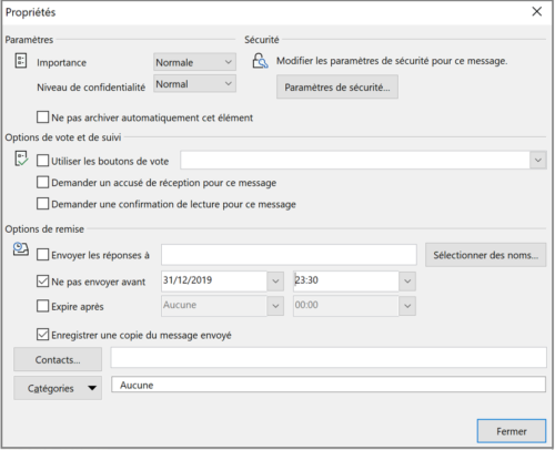 Outlook - Programmer l'envoi d'un mail - MaevaDigitalActive
